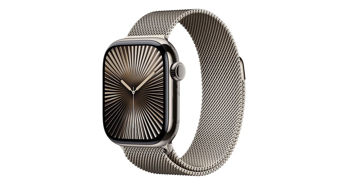 Apple Watch Series 10 GPS + Cellular 46mm Natural Titanium Case with ...