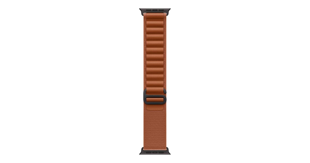 Apple Watch 49mm Terra Cotta Alpine Loop - Small - Black Titanium ...