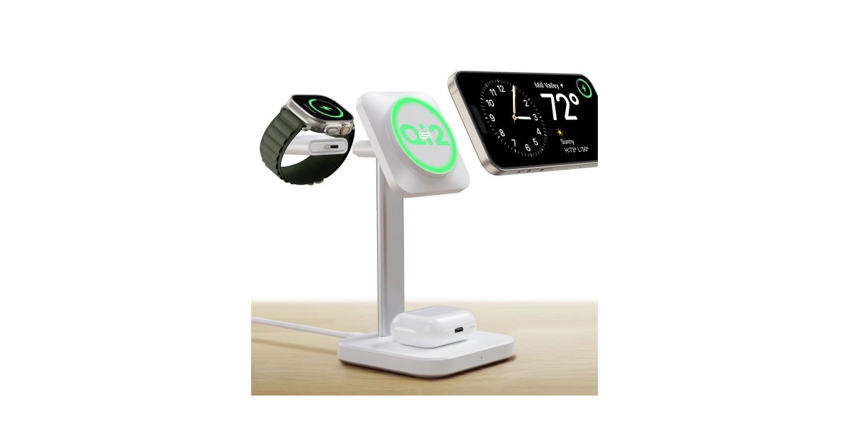 ESR Qi2 3-in-1 Watch Wireless Charging Set - White | iStores - Apple ...